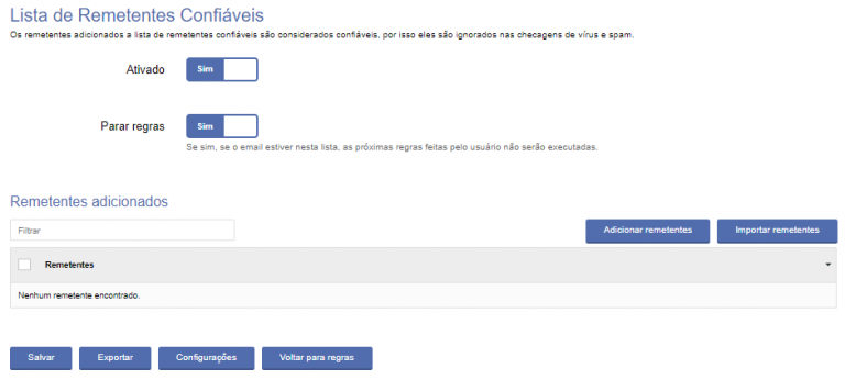 Regras no ULTRAmail - Central de Ajuda com Tutoriais e Informações Hostnet