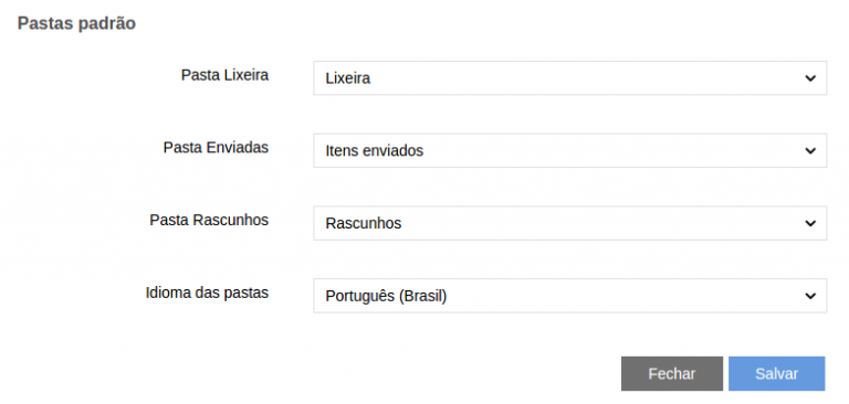 Pastas no ULTRAmail - Central de Ajuda com Tutoriais e Informações Hostnet