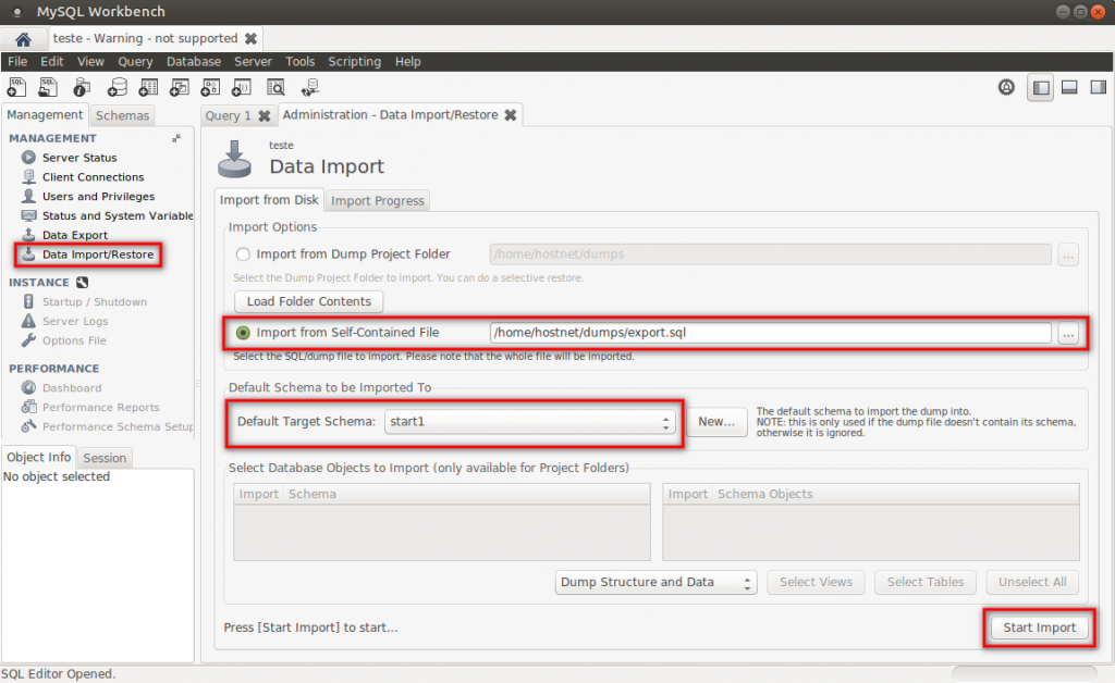 Importação do Banco via MySQL WorkBench - Central de Ajuda com ...